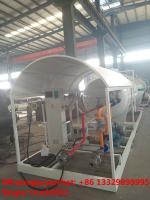 China 2021s customized 8m3 4tons mobile skid lpg tank for sale,cheapest price skid lpg tank plant with single digital scale for sale