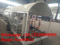 China 2021s customized 8m3 4tons mobile skid lpg tank for sale,cheapest price skid lpg tank plant with single digital scale for sale