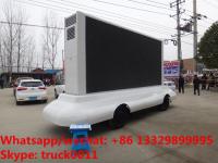 China new designed up-straight outdoor mobile LED advertising billboard semitrailer, best price mobile P4/P5/P6 LED trailer for sale