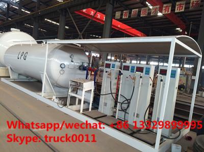 China Factory direct sale best price 25m3 mobile skid lpg tank with digital scales, skid lpg gas plant with 4 digital scales for sale