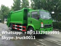 China HOWO light duty 4cubic meters garbage compactor truck for sale, factory sale best price HOWO refuse garbage truck for sale