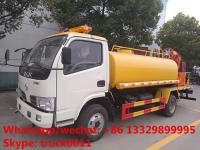 China cheapesr price Dongfeng XBW LHD 4*2 5,000L water tank for sale, Factory sale good price dongfeng 5m3  cistern truck for sale