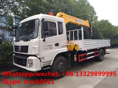 China dongfeng tianjin 170hp/190hp diesel 6.3tons truck with crane for sale,best price dongfeng telescopic crane on  truck for sale
