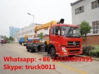 China dongfeng tianjin 170hp/190hp diesel 6.3tons truck with crane for sale,best price dongfeng telescopic crane on  truck for sale