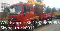 China dongfeng tianjin 170hp/190hp diesel 6.3tons truck with crane for sale,best price dongfeng telescopic crane on  truck for sale
