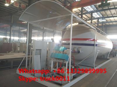 China 20m3 skid lpg gas plant with digital scales and compressor for sale, factory sale skid lpg gas plant with compressor for sale