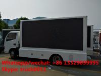 China Dongfeng 4*2 LHD mobile digital billboard LED advertising vehicle for sale,factory sale cheapest 130hp diesel LED truck for sale
