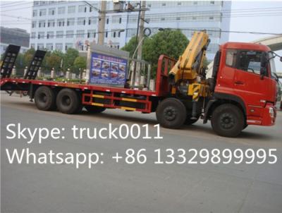 China hot sale best price dongfeng 8x4 LHD 14tons crane truck mounted crane, factory sale price dongfeng 14tons truck crane for sale