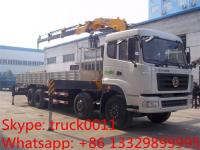 China hot sale best price dongfeng 8x4 LHD 14tons crane truck mounted crane, factory sale price dongfeng 14tons truck crane for sale