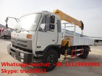China best price new Dongfeng 4*2 190hp 6.3ton truck mounted crane for sale, hot sale dongfeng 6.3tons truck with crane for sale