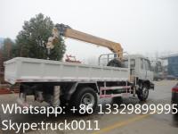 China best price new Dongfeng 4*2 190hp 6.3ton truck mounted crane for sale, hot sale dongfeng 6.3tons truck with crane for sale