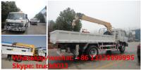China best price new Dongfeng 4*2 190hp 6.3ton truck mounted crane for sale, hot sale dongfeng 6.3tons truck with crane for sale