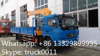 China Dongfeng duolika 4*2 LHD 4 ton  military xcmg small truck crane for sale, best price 4tons 120hp truck mounted crane for sale