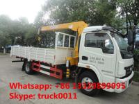 China Dongfeng duolika 4*2 LHD 4 ton  military xcmg small truck crane for sale, best price 4tons 120hp truck mounted crane for sale