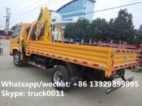 China China best price T-KING 4*2 2.5Tons cargo truck with crane for sale, factory direct sale price dump ttruck mounted crane for sale