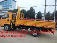 China China best price T-KING 4*2 2.5Tons cargo truck with crane for sale, factory direct sale price dump ttruck mounted crane for sale