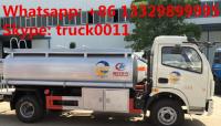 China Dongfeng xiaobawang diesel 95hp 5000 liter mobile refueling trucks, factory sale best price dongfeng 5m3 oil tank truck for sale