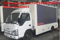 China Japan ISUZU brand 98hp diesel P6/P8 mobile LED billboard advertising truck for sale, hot sale ISUZU LED screen vehicle for sale