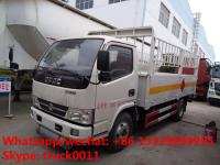 China 2020s new inflammable gas transport van truck for sale, best price dongfeng mini domestic gas cylinders carrying vehicle for sale