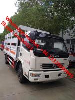 China LHD/RHD stake van truck for transporting gas cylinders for sale, hot sale best price dongfeng gas canister van truck for sale