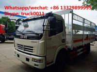 China LHD/RHD stake van truck for transporting gas cylinders for sale, hot sale best price dongfeng gas canister van truck for sale