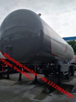 China China 3 BPW axles 50m3 road transported lpg gas trailer for sale, hot sale best price CLW Brand bulk lpg gas smitrailer for sale