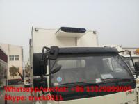 China 5ton refrigerated truck for fresh vegetables,factory best price dongfeng 5-7tons cold room tuck with CARRIER reefer for sale