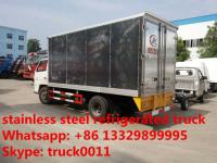 China ISUZU brand 4*2 LHD 3tons stainless steel refrigerator van truck for sale, factory sale ISUZU CARRIER reefer van truck for sale