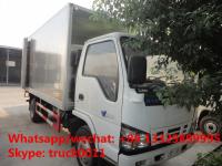 China ISUZU brand 4*2 LHD 3tons stainless steel refrigerator van truck for sale, factory sale ISUZU CARRIER reefer van truck for sale