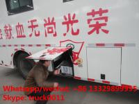 China factory direct sale price 190hp 4*2 RHD blood donor bus for mobile blood donation, best price mobile blood vehicle for sale