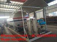 China Hot sale China supplier of mobile skid propane gas refilling station with digital scales, skid lpg tank with scale for sale