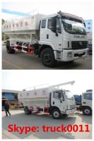 China Foton 20cbm poultry animal feed truck for sale, forland brand 8-10tons farm-oriented animal feed delivery truck for sale