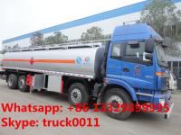 China good price and high quality 8*4 foton 27000L to 30000L mobile refueling truck, Factory sale FOTON AUMAN oil tank truck for sale