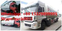 China Dongfeng 8*4 40m3 hydraulic discharging poultry feed truck for sale, factory sale best price 20tons animal feed truck for sale