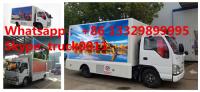 China new ISUZU 4*2 LHD mobile LED billboard advertising truck with 3 sides P6 LED screen, hot sale LED colorful screen truck for sale