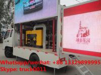 China new ISUZU 4*2 LHD mobile LED billboard advertising truck with 3 sides P6 LED screen, hot sale LED colorful screen truck for sale