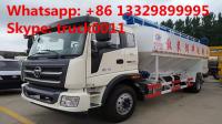 China new cheapest FOTON poultry feed truck for sale, factory sale best price FOTON 8-12tons farm-oriented feed pellet truck for sale