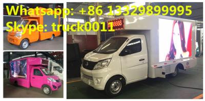China China smallest P8 mobile LED advertising truck for sale, Factory sale Chang'an 65KW gasoline outdoor mobile LED truck for sale