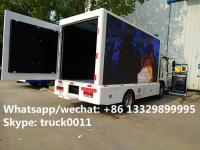 China HOT SALE! new ISUZU 4*2 LHD mobile LED truck with 3 sides P6 LED screens, best price ISUZU P4 LED billboard truck for sale