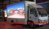 China HOT SALE! new ISUZU 4*2 LHD mobile LED truck with 3 sides P6 LED screens, best price ISUZU P4 LED billboard truck for sale