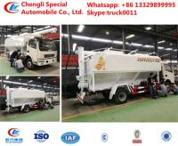 China customized 11m3 hydraulic chicken feed pellet transported truck for Philippines, bottom price dongfeng 11m3 feed truck for sale