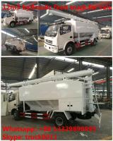 China customized 11m3 hydraulic chicken feed pellet transported truck for Philippines, bottom price dongfeng 11m3 feed truck for sale