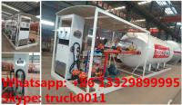 China bottom price 10,000Liters skid lpg gas station for filling taxi, factory sale 10m3 skid lpg tank witjh lpg dispenser for sale