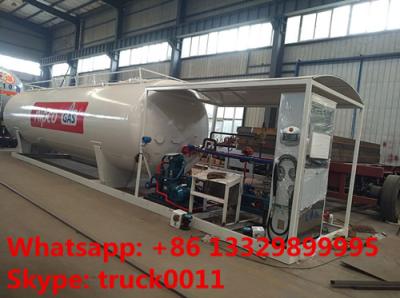 China Bottom price 50m3 skid lpg gas refilling station for cars and taxi, factory sale mobile skid lpg tank with lpg dispenser for sale