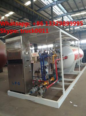 China China bottom price mobile skid lpg gas station with lpg gas dispenser for sale, HOT SALE! 5tons skid lpg filling plant for sale