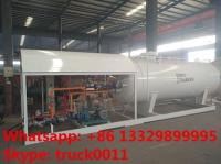 China 2021s bottom price CLW brand 10,000L mobile skid lpg gas station, skid lpg gas tank with digital scale for gas cylinder for sale