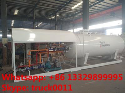 China 2021s bottom price CLW brand 10,000L mobile skid lpg gas station, skid lpg gas tank with digital scale for gas cylinder for sale
