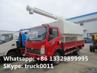 China factory selling 12m3 animal feed tank mounted on cargo truck, HOT SALE! 5-6tons bulk poultry feed tank mounted on truck for sale