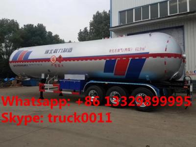 China factory bottom price China new biggest 61,900Liters lpg gas tank semitrailer, triples BPW/FUWA 26tons lpg gas trailer for sale