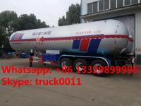 China factory bottom price China new biggest 61,900Liters lpg gas tank semitrailer, triples BPW/FUWA 26tons lpg gas trailer for sale